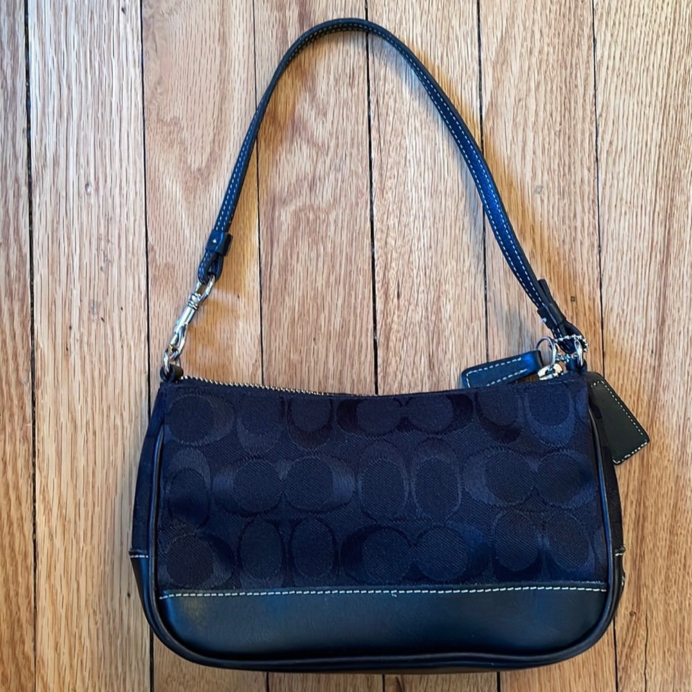 Coach Signature Canvas Demi Pouch Baguette Leather Tr… - Gem
